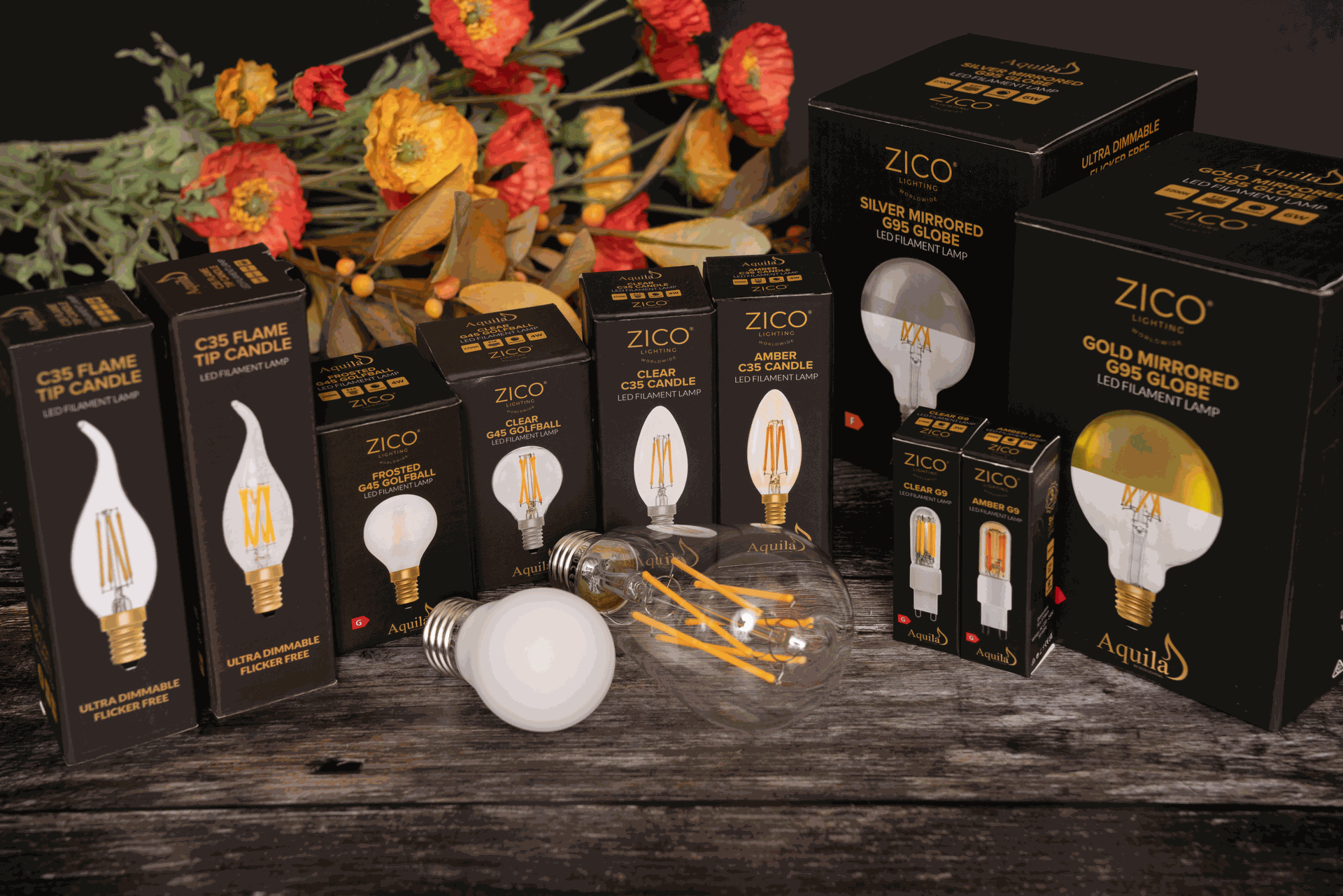 Aquila LED Filament Light Bulbs | Zico Lighting